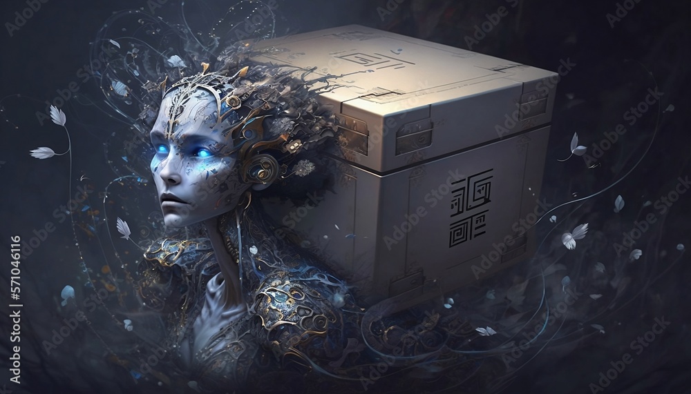 Pandora's Artificial Intelligence Box Opened Stock Illustration | Adobe ...