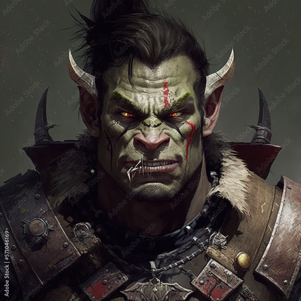 orc character portrait, rpg, fantasy avatar and token Generative AI ...