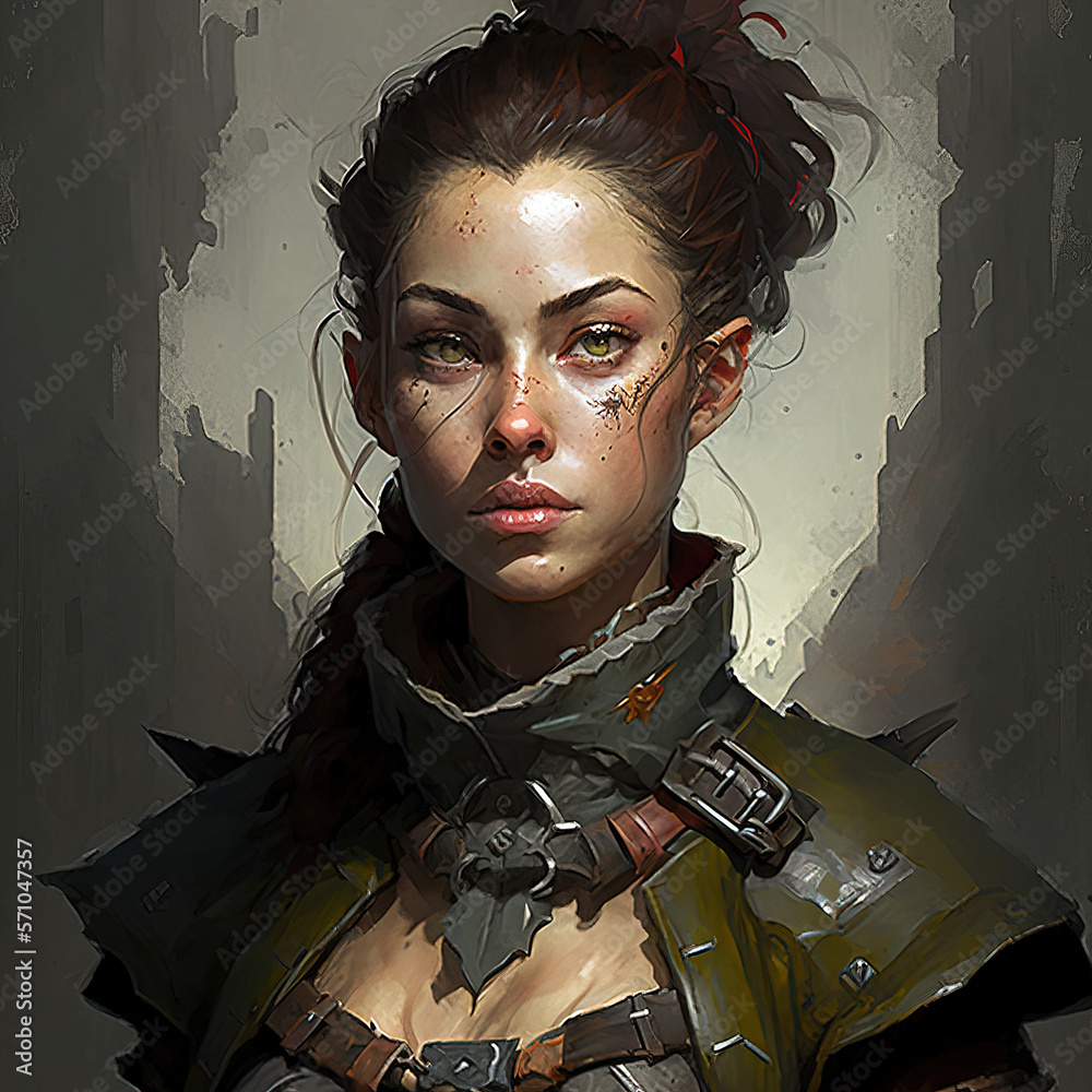 rogue female character portrait, rpg, fantasy avatar and token ...
