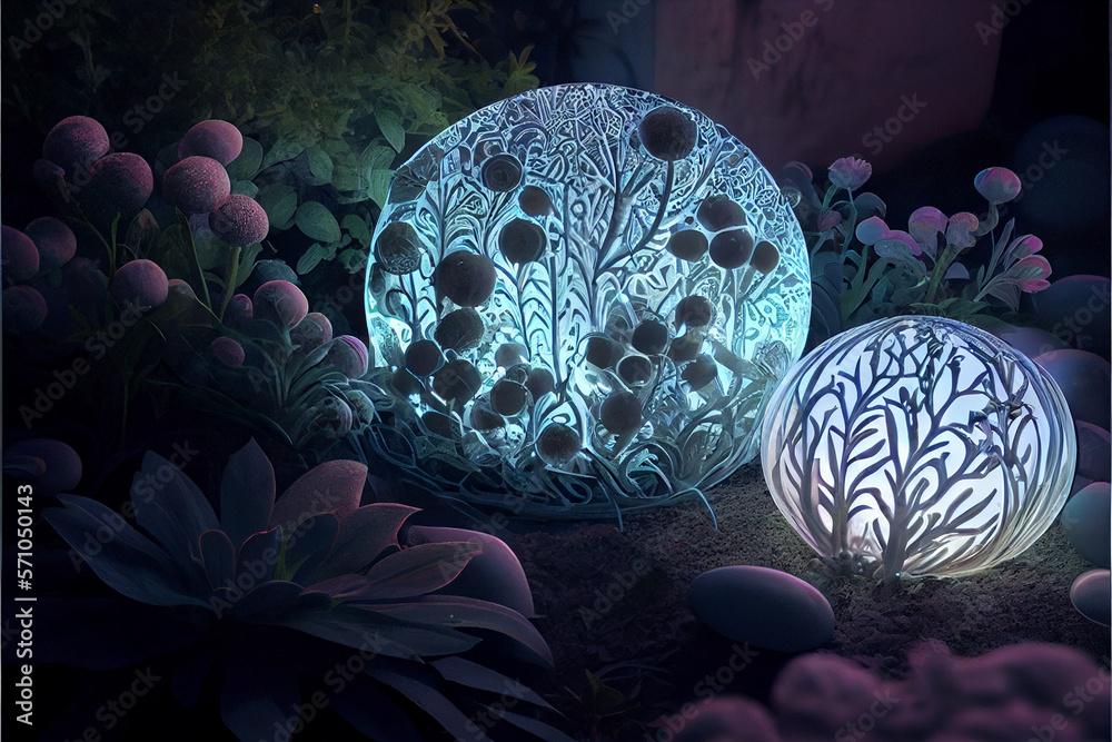 Ghost orbs - Digital illustration - Generated by Artificial ...