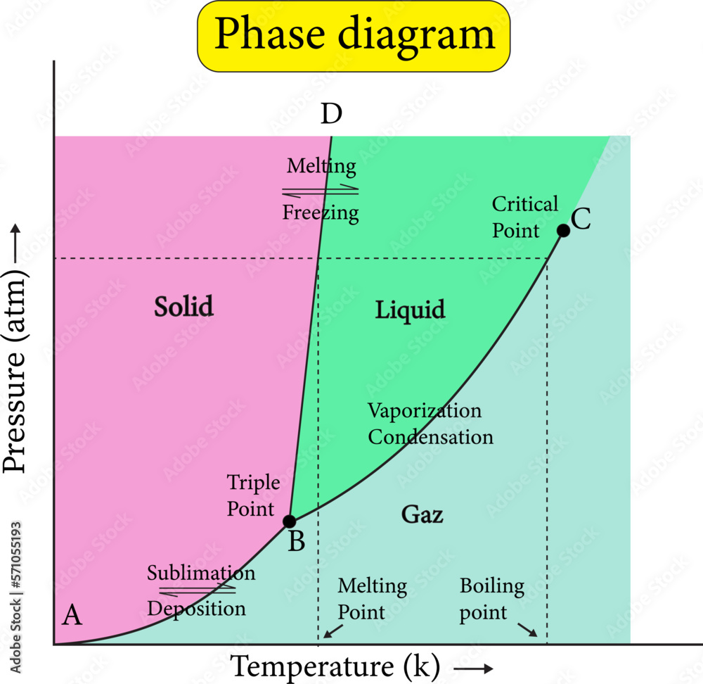 A Phase Diagram Represents The Various Physical States Or Phases Of