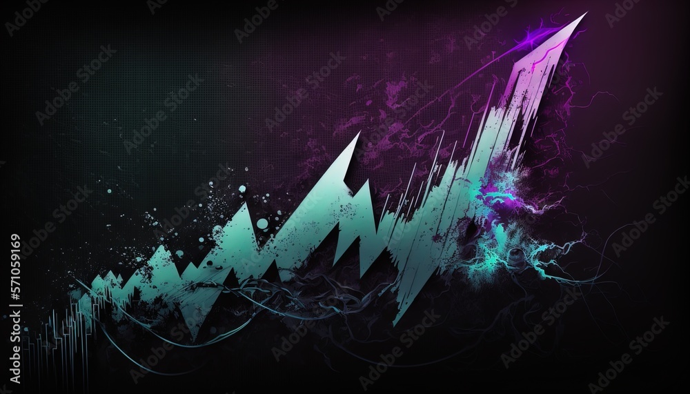 Stock chart, growth curve, graph, uptrend, chart explosion, moonshot ...