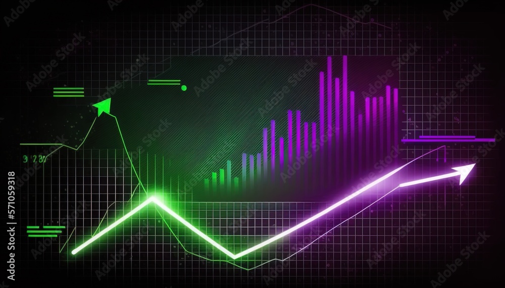 Stock chart, growth curve, graph, uptrend, chart explosion, moonshot ...