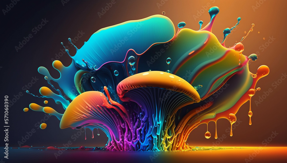 Colorful splashes - HD Wallpaper Stock Illustration | Adobe Stock