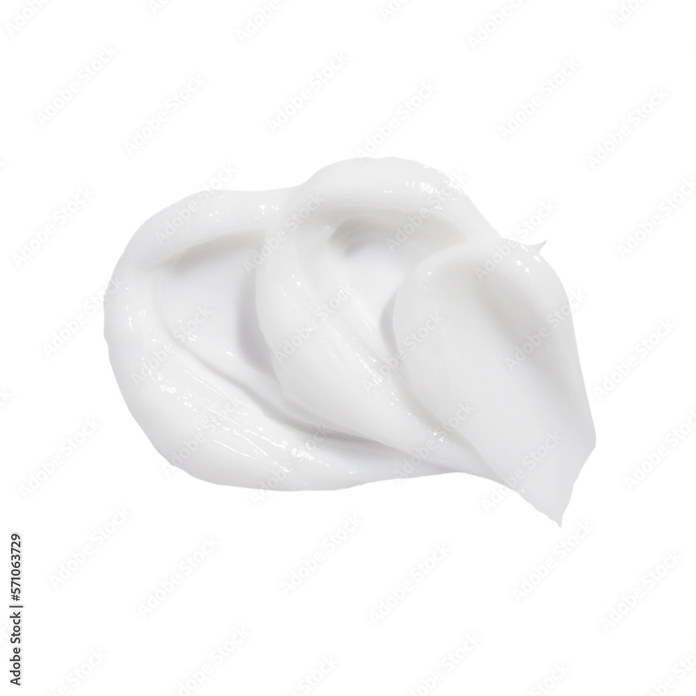 White beauty cream smear smudge on transparent background. Cosmetic ...