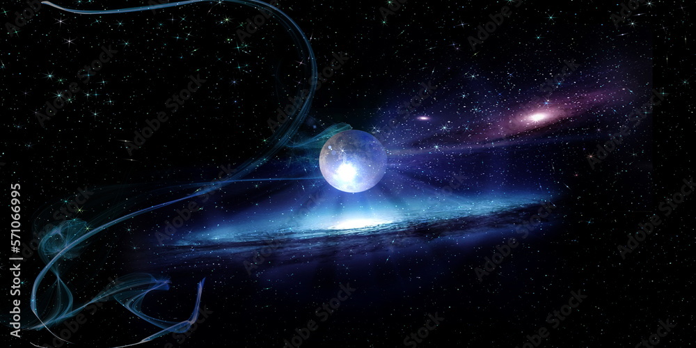 esoteric world earth and sun light flares on cosmic space and people ...