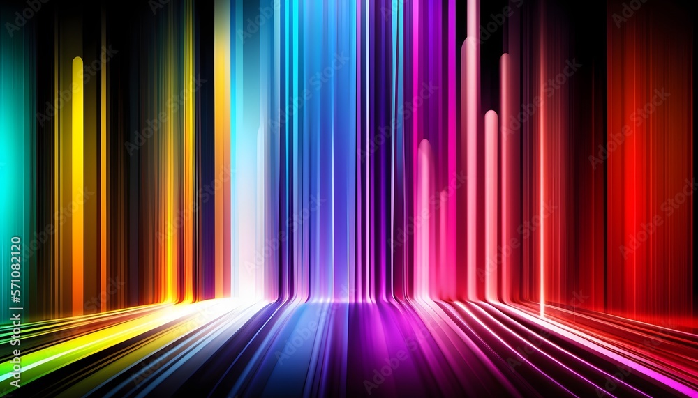 Abstract vertical line background with rainbow colorful spectrum ...