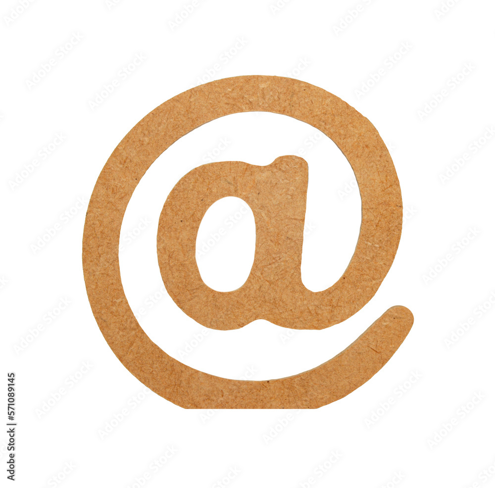 At sign in mdf with a transparent background for designer use. Isolated ...