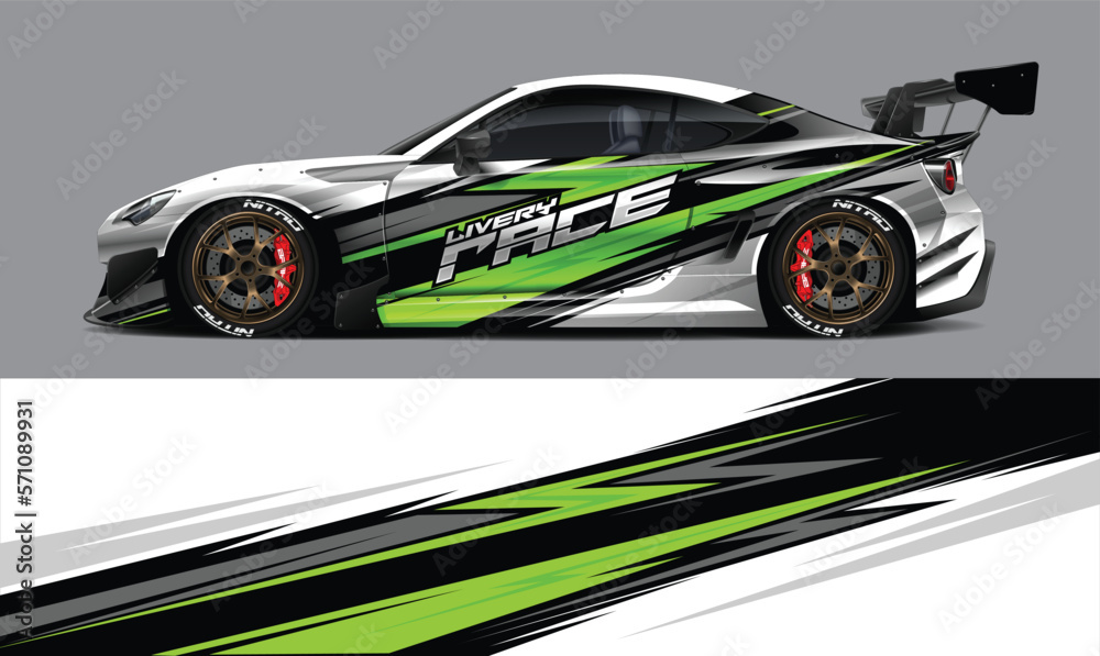 car livery design vector. Graphic abstract stripe racing background ...