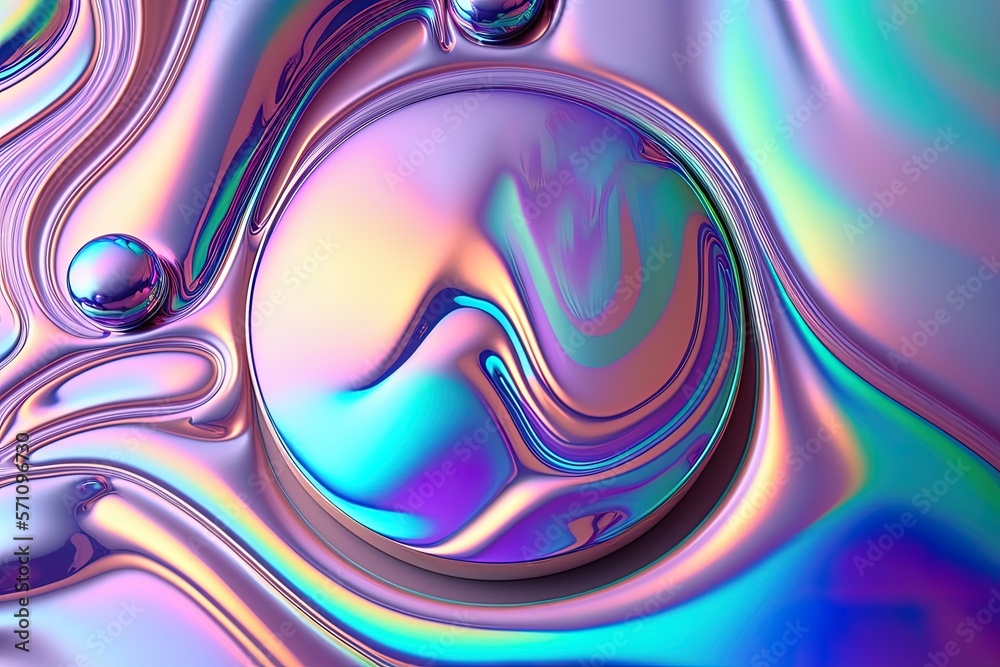 Holographic liquid background. Holograph color texture with foil effect ...