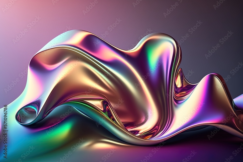Holographic liquid background. Holograph color texture with foil effect ...