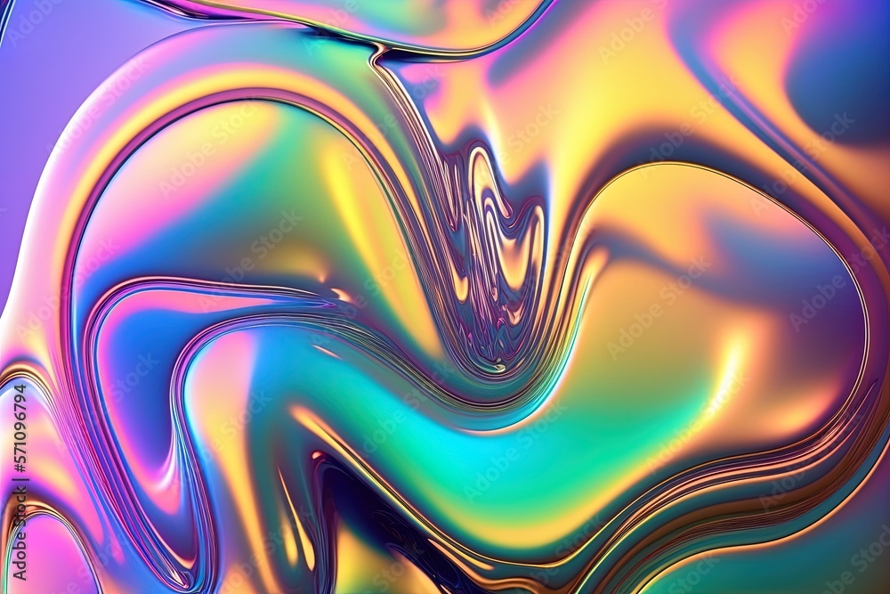 Holographic liquid background. Holograph color texture with foil effect ...