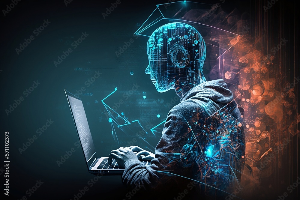 Digital technology, internet network connection, big data, digital ...