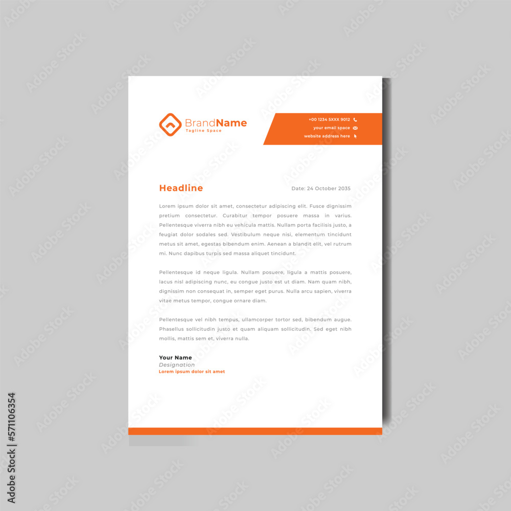 Corporate modern letterhead design template creative modern letterhead ...