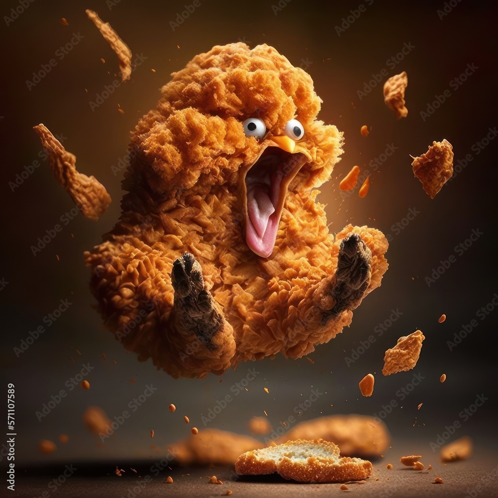 nuggets fried chicken mascot, mascote de frango frito nuggets ...