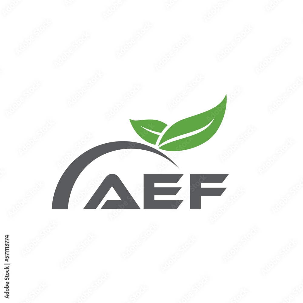 AEF letter nature logo design on white background. AEF creative ...