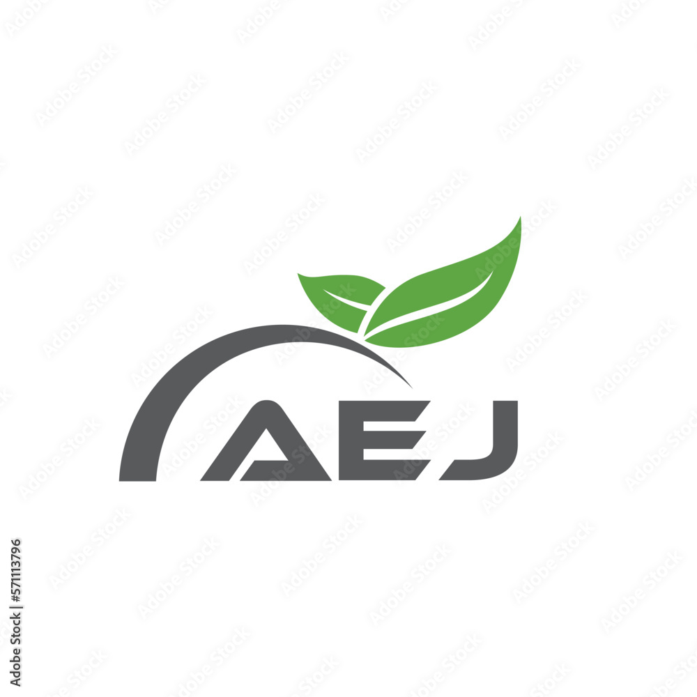 AEJ letter nature logo design on white background. AEJ creative ...