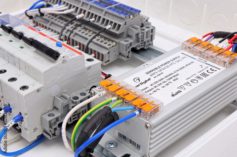 The Arlight power modules for LED lighting are installed in an ...