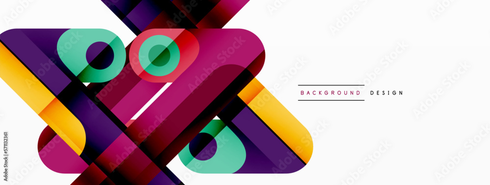 Lines geometric creative abstract background. Bright color line ...