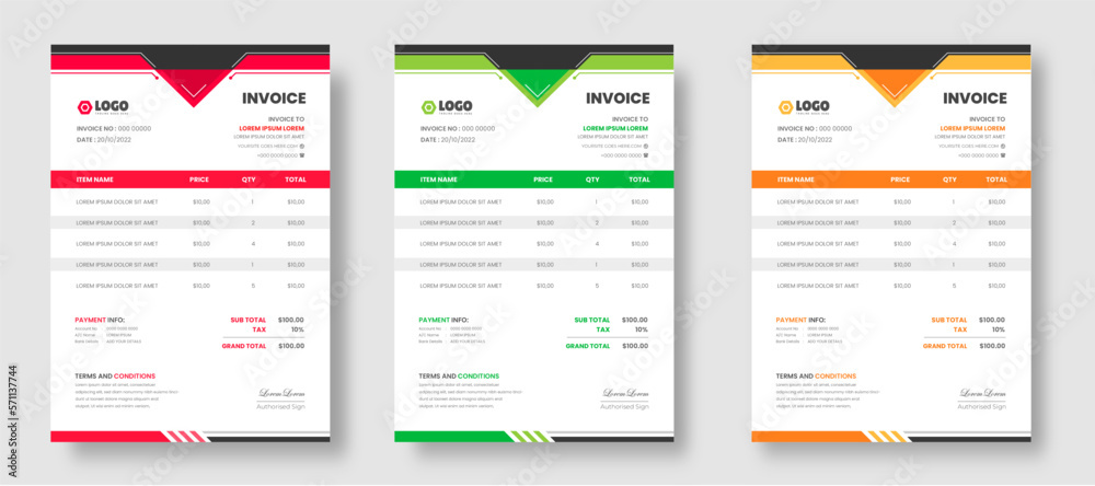 corporate modern minimal Business invoice form template. Invoicing ...