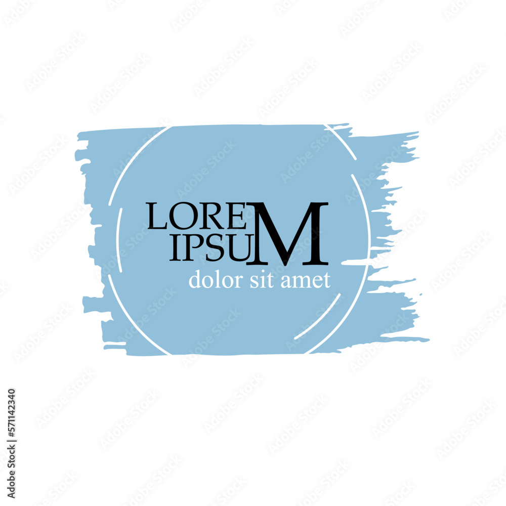 Blue enso symbol isolated on white. Water blue brushed circle. Round ...