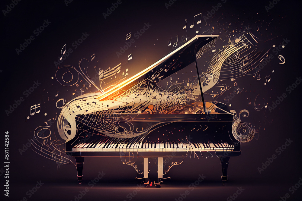 Piano, Music, Notes, Artwork, Digital, Wallpaper: Stunning Stock Photos ...