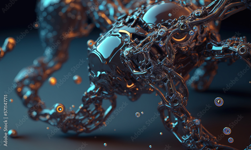 Glowing neural links network background. Illustration representing artificial intelligence ...