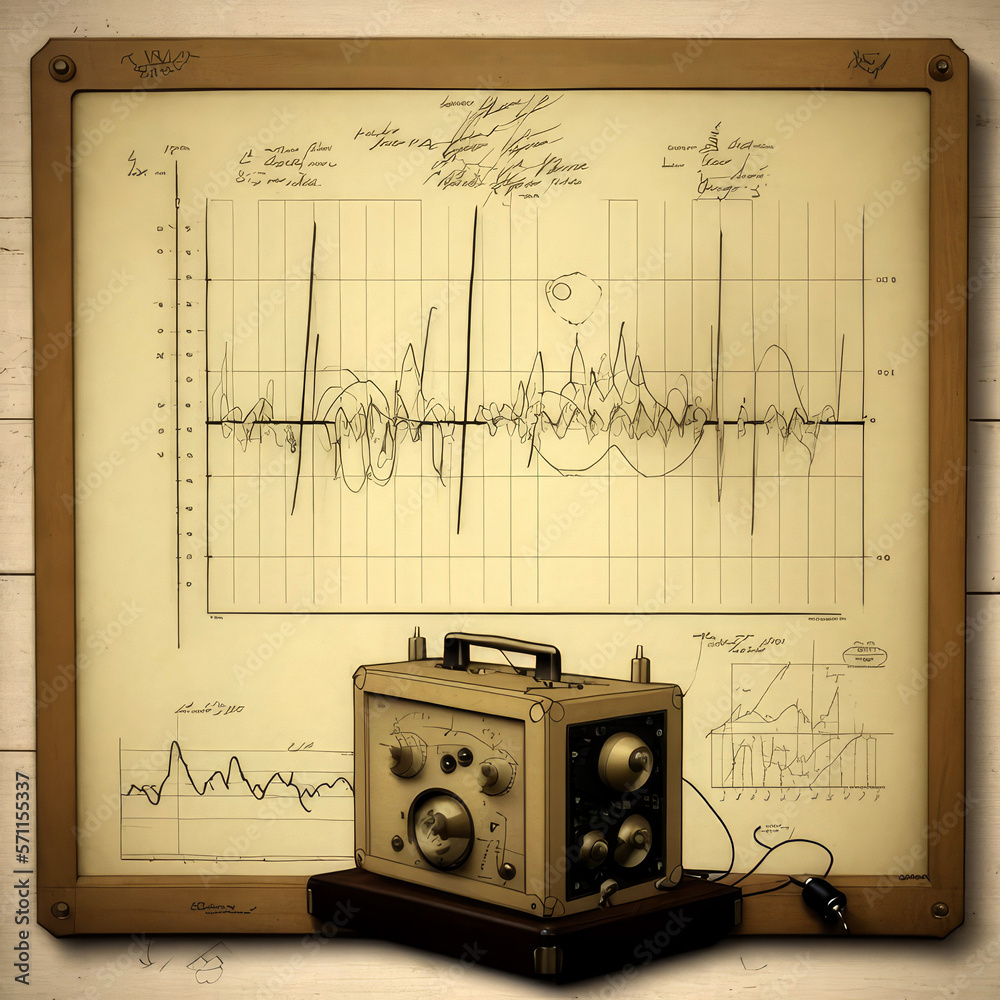 ancient Seismograph for earthquake detection machine, ai Stock ...