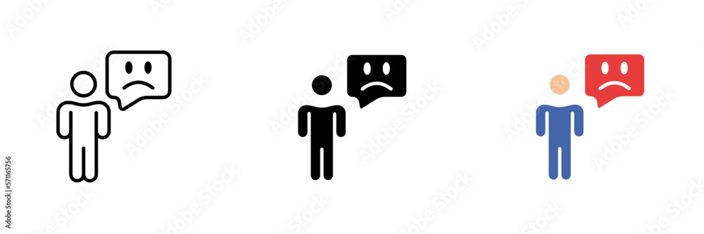 Vetor de Dissatisfied people. Feedback, emotions, disappointment, bad ...