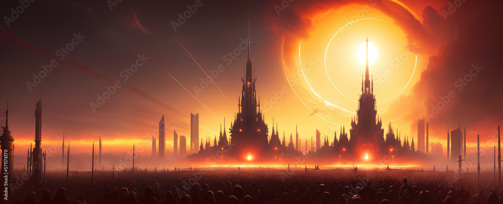 Apocalypse, Judgement day. The return of Jesus Christ, Bible concept ...