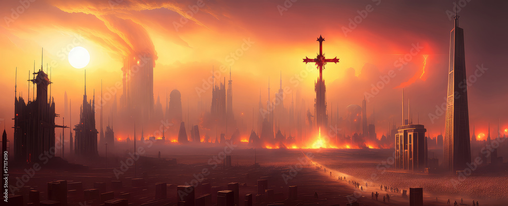 Apocalypse, Judgement day. The return of Jesus Christ, Bible concept ...