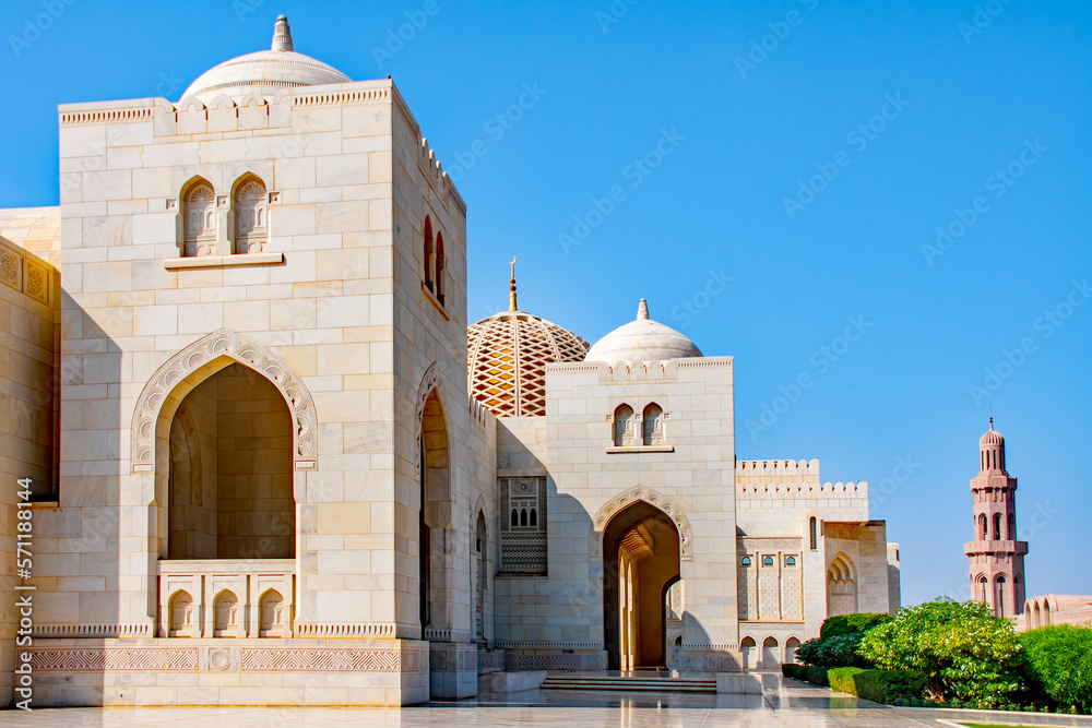 Sultan Qaboos Grand Mosque. Sultanate of Oman, Maskat Stock Photo ...