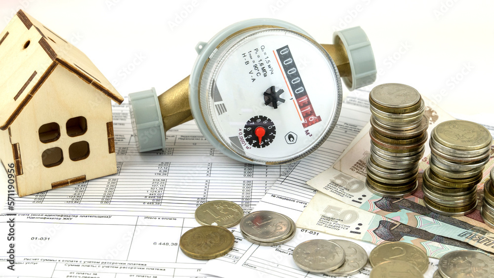 receipt for utilities. The hot water meter on the receipt with the ...