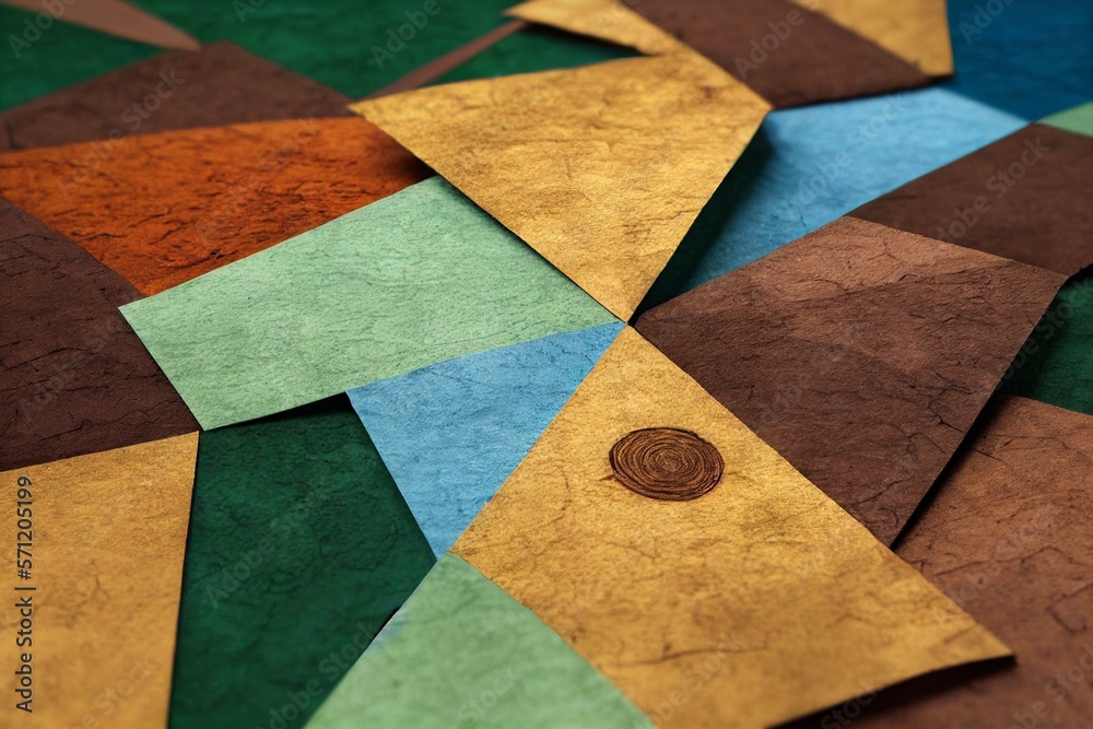 Brown recycled paper backgrpund with green earth and acronym ESG ...