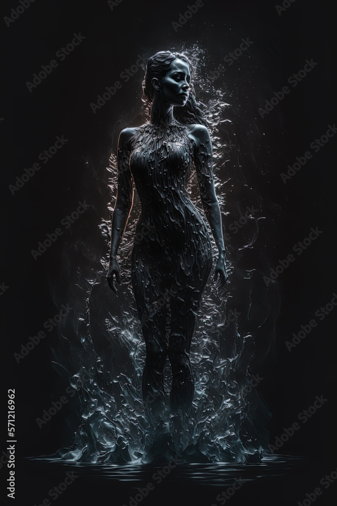 fictional character, ai generated, close up digital portrait of a ...