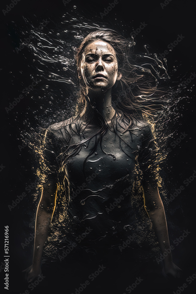 fictional character, ai generated, close up digital portrait of a ...