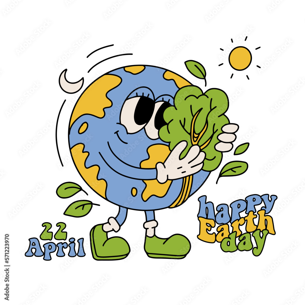 Animated Happy Earth