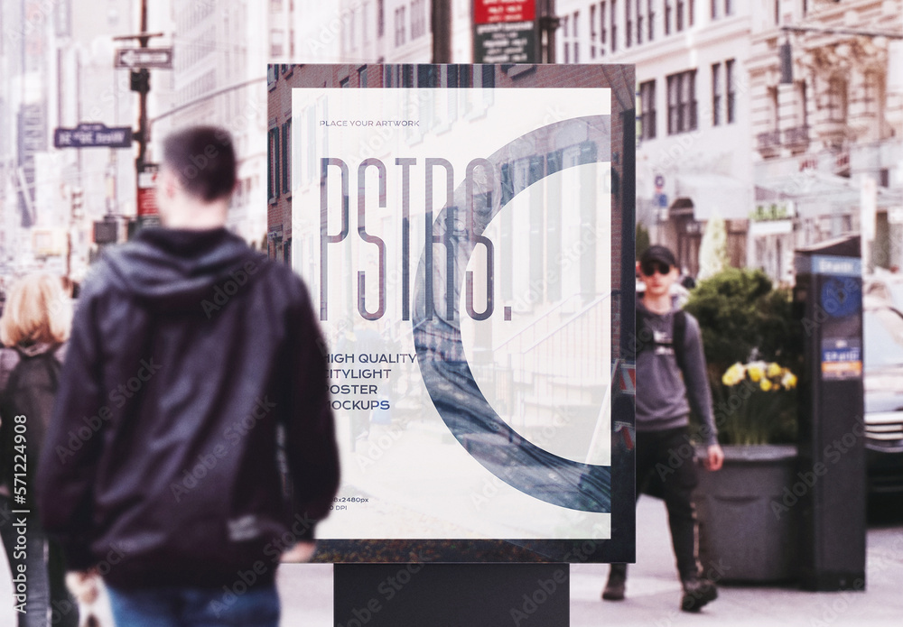 Street Outdoor Poster Advertising Billboard Mockup Template Stock ...