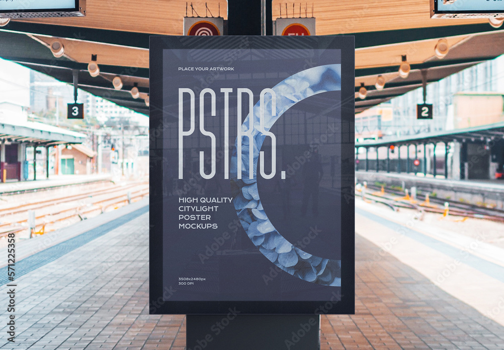 Street Outdoor Poster Advertising Billboard Mockup Template Stock ...