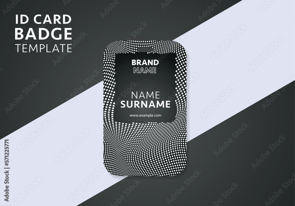 Badge template design of business corporate identity. Colorful abstract ...