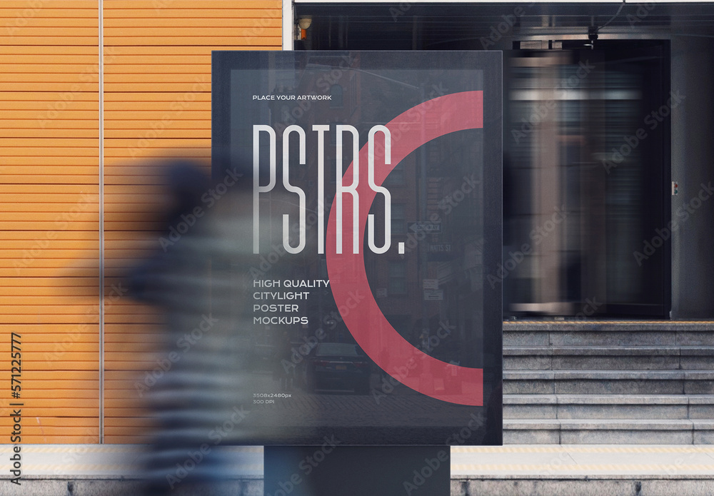 Street Outdoor Poster Advertising Billboard Mockup Template Stock ...