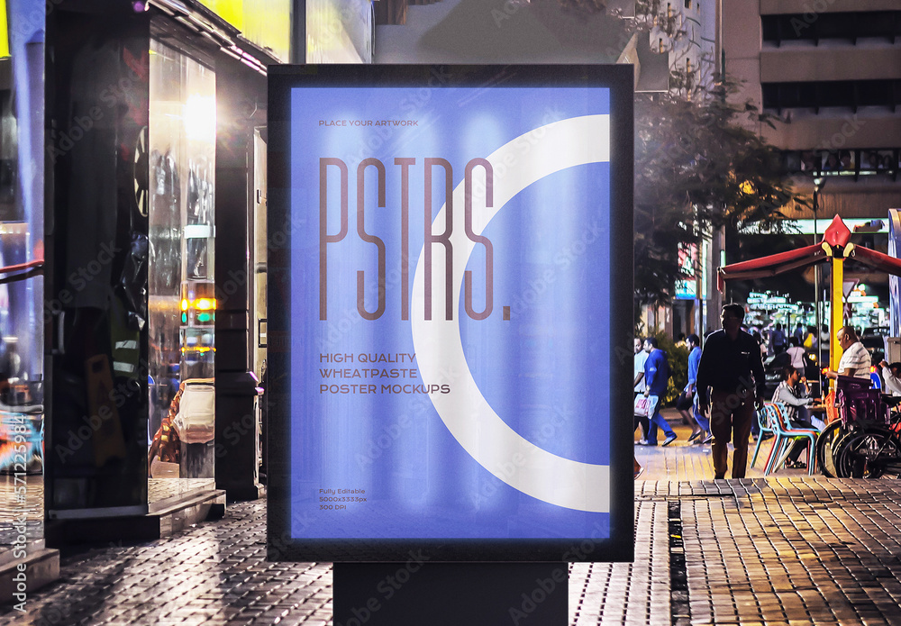 Street Outdoor Poster Advertising Billboard Mockup Template Stock ...