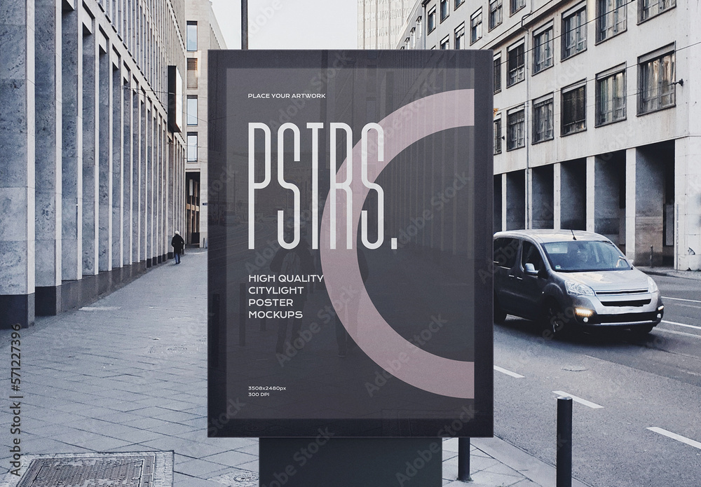 Street Outdoor Poster Advertising Billboard Mockup Template Stock ...