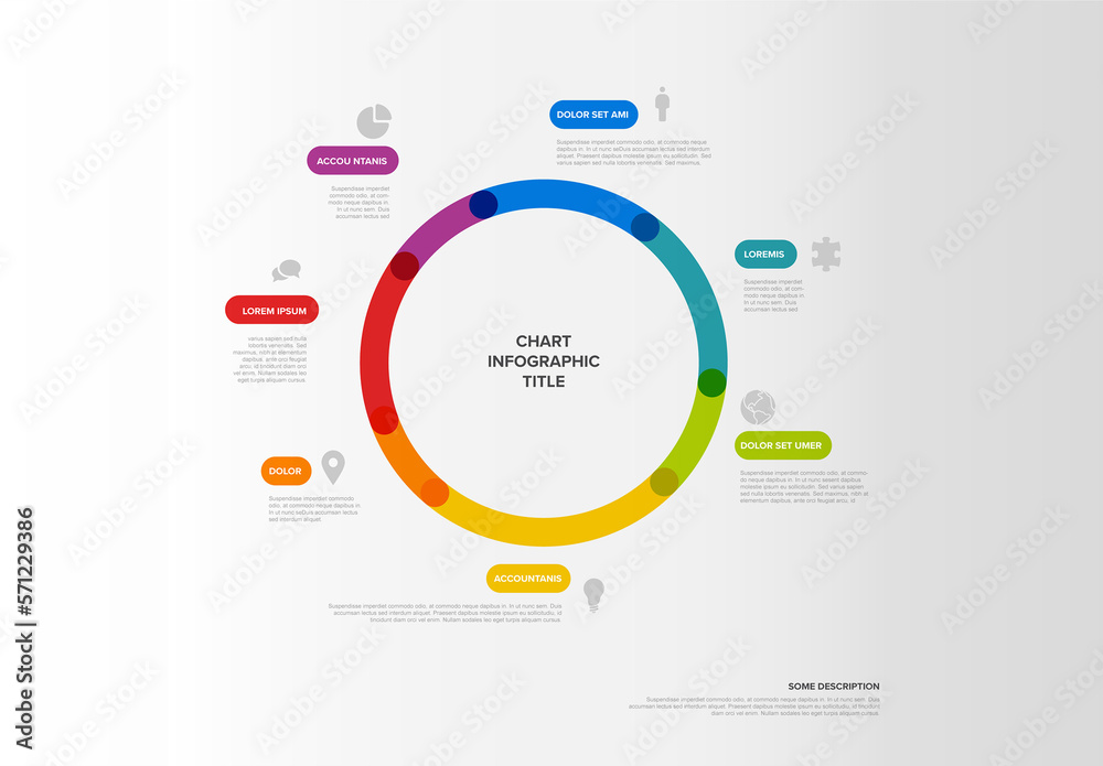 Seven blocks pie chart multipurpose infographic template Stock Template ... Seven blocks pie chart multipurpose infographic template Stock Template ...
