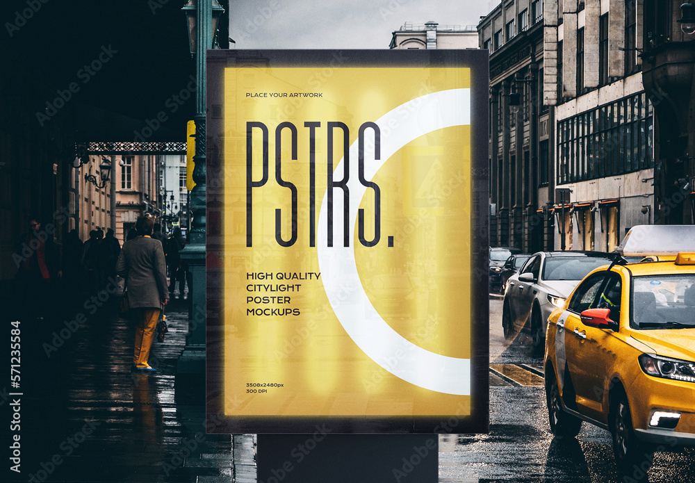 Street Outdoor Poster Advertising Billboard Mockup Template Stock ...