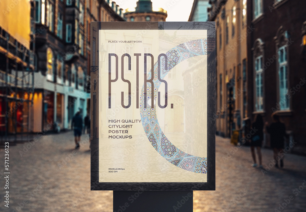 Street Outdoor Poster Advertising Billboard Mockup Template Stock ...