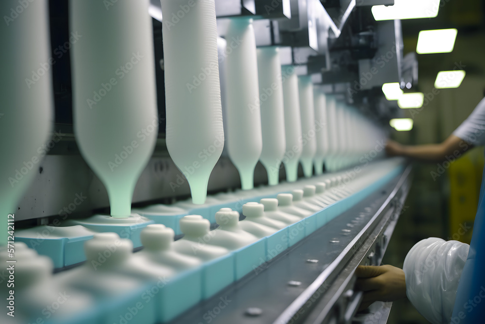 Production of rubber latex products condoms on the conveyor factory ...