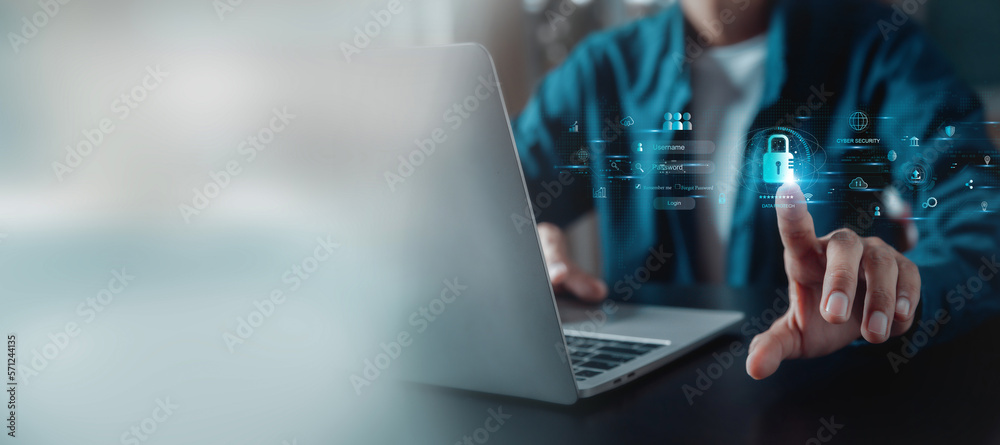 User Authentication System With Username And Password Cybersecurity Concept Global Network