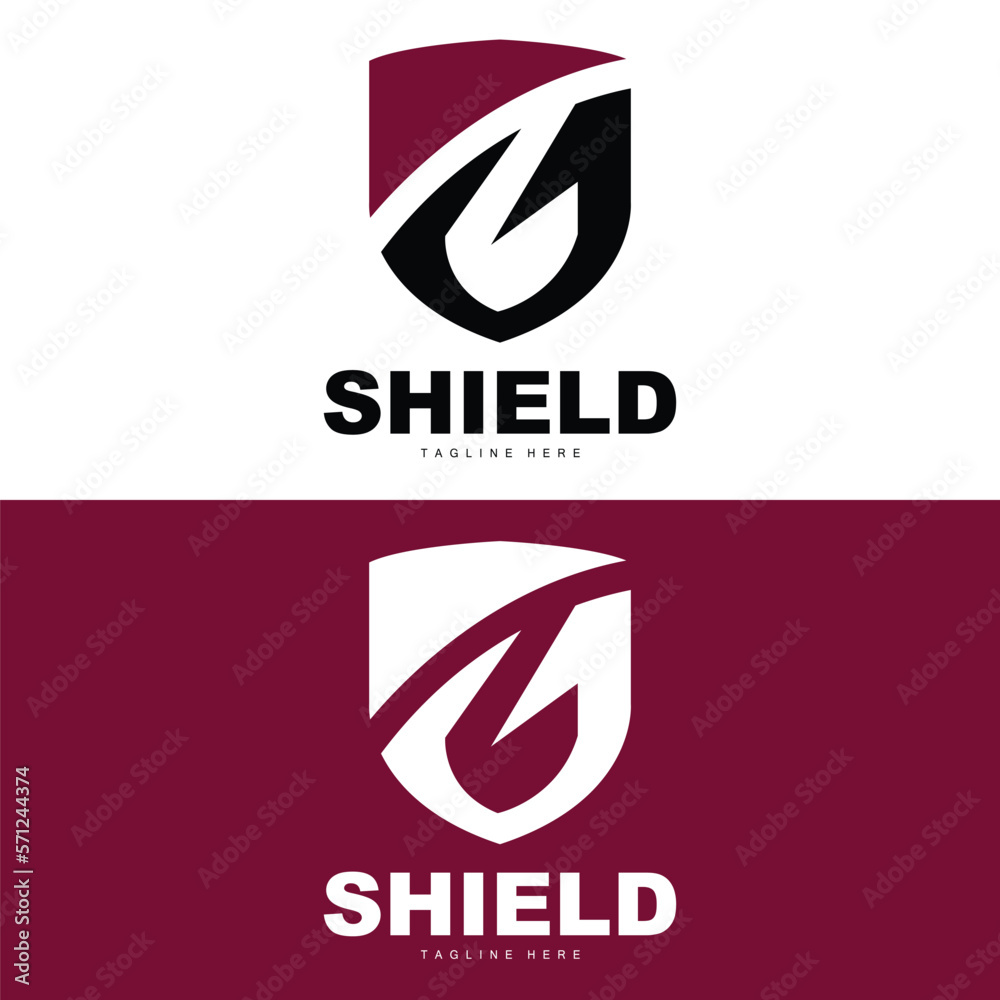 Shield Logo, Antivirus Protection Security Vector, Simple Gaming Logo ...