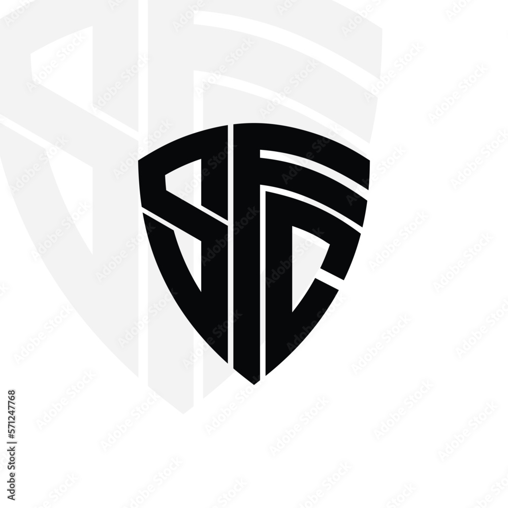 Letter SFC shield logo design vector. logo for football club Stock Vector | Adobe Stock